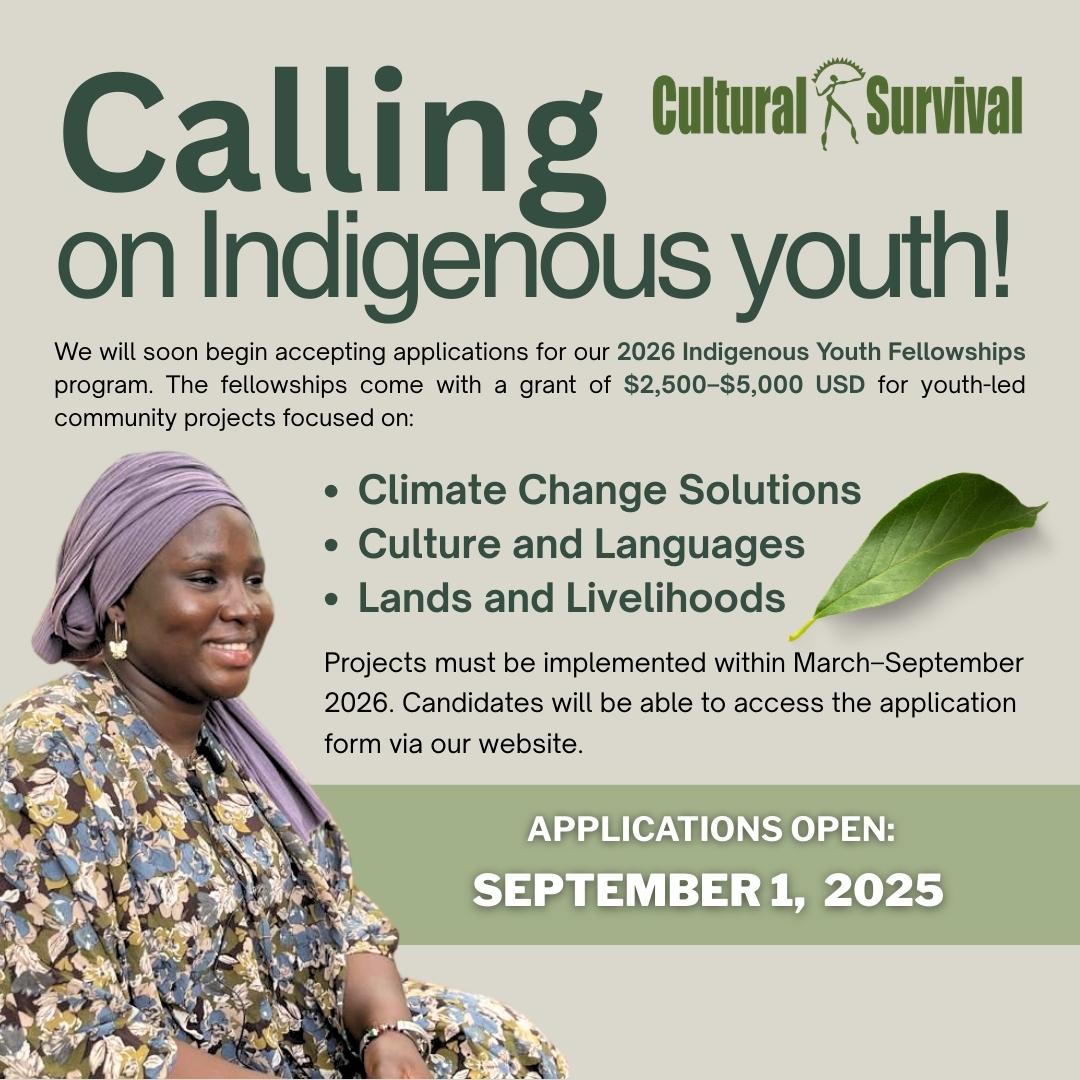 Call For Project Proposals 2026 Indigenous Youth Fellowship Cultural